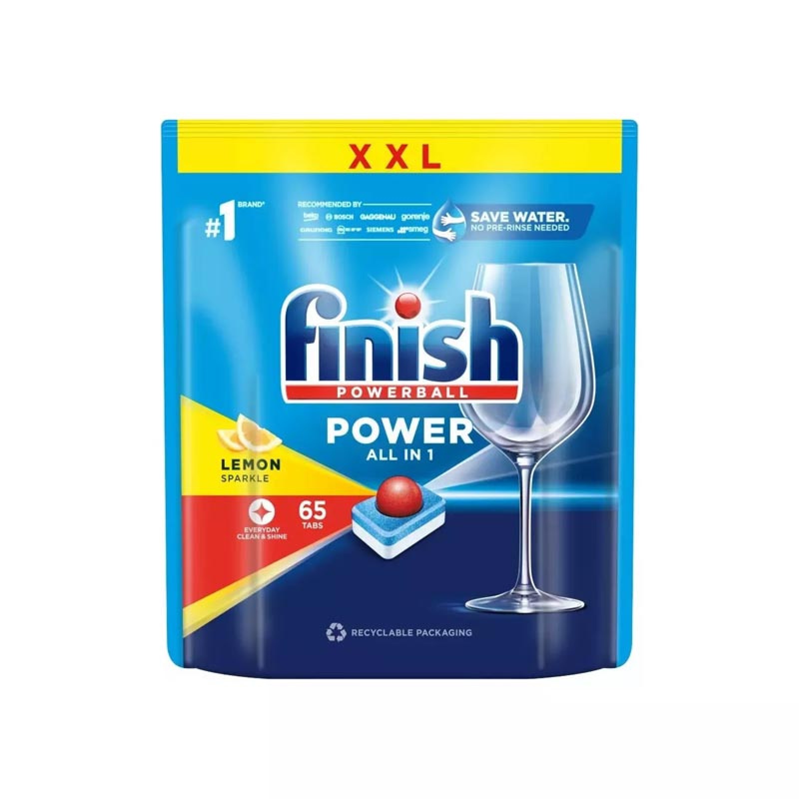 Finish Powerball Lemon Dishwasher Tablets – 65 Tabs